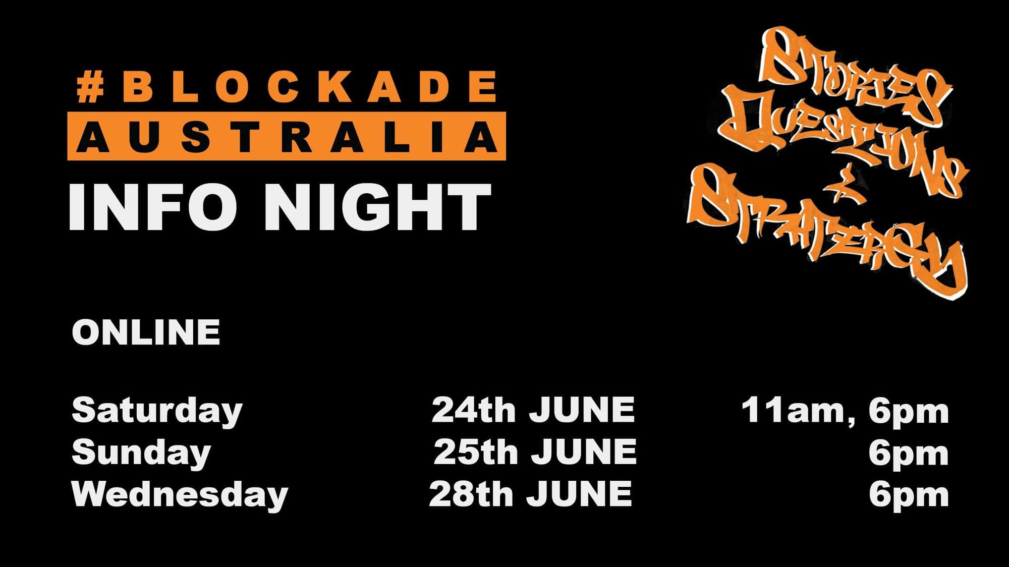 Blockade Australia Online Info Talk - Blockade Australia